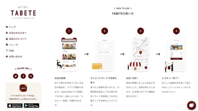 食品ロスを削減するフードシェアリングアプリ「TABETE」 – MD NEXT